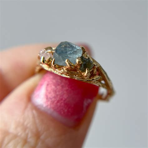 Laurel Montana Sapphire Three Stone Ring Ready To Ship