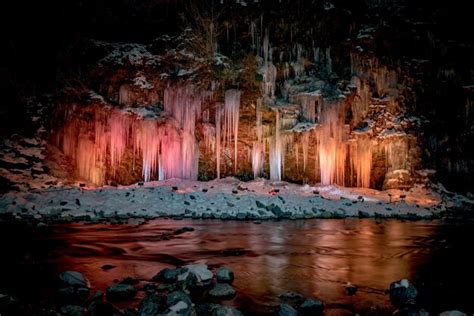 Premium Photo View Of Cave In Winter