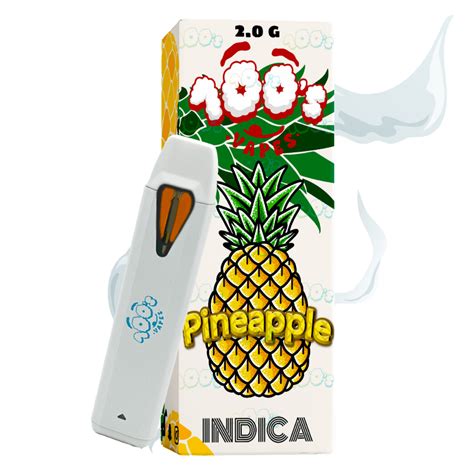 100s Vapes 2g Disposable Vape Pineapple Cheap Weed Canada