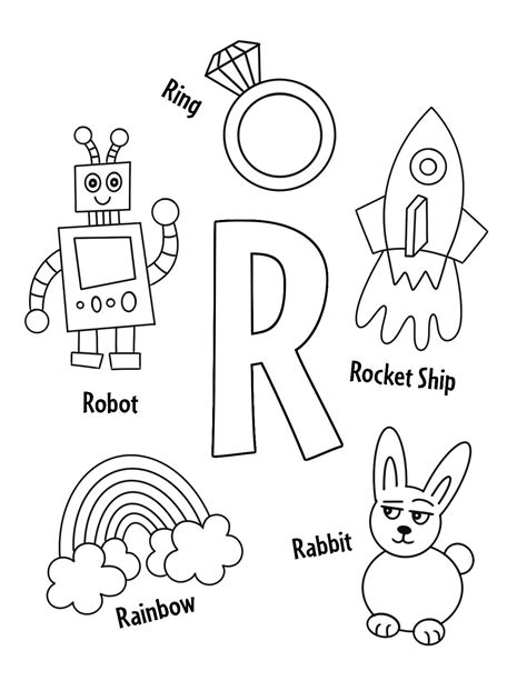 Letter R Coloring Sheet Printable Printable Free Templates