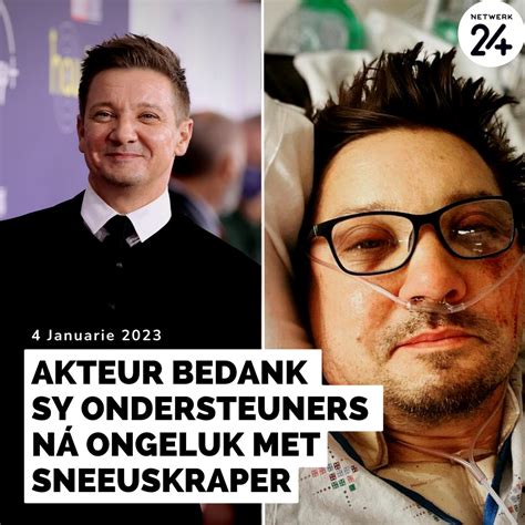 Beeld Die Akteur Jeremy Renner Het Sy Eerste Inskrywing Op Sosiale