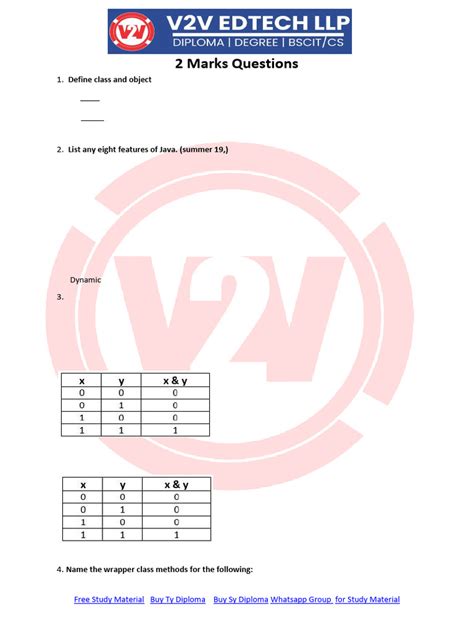1020243 vimp java questions v2v pdf programming constructor