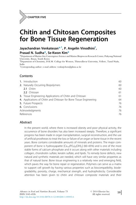 Pdf Chitin And Chitosan Composites For Bone Tissue Regeneration