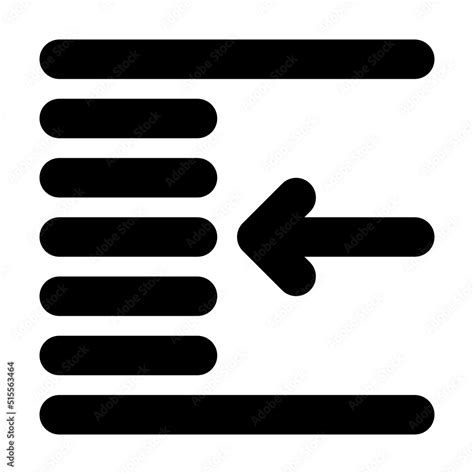 Decrease Indent Icon Stock Vector Adobe Stock