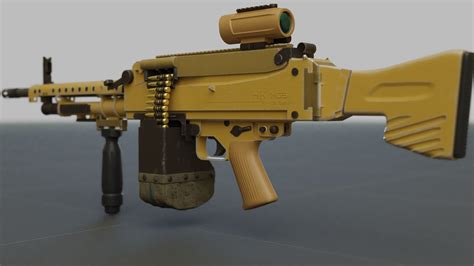 3d Model Heckler Koch Mg5 Vr Ar Low Poly Cgtrader