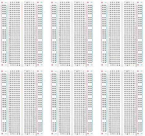 Elegoo 6pcs 400 Point Breadboard Kit Solderless Breadboards For Arduino