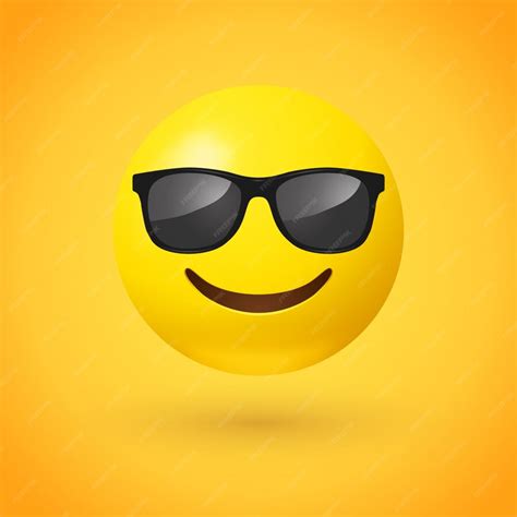 Premium Vector Smiling Face With Sunglasses Emoji