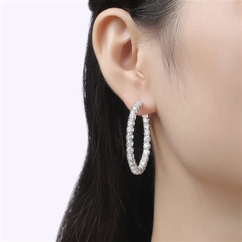Lab Grown Diamond Hoop Earrings By Céleste Created Diamonds Diamond