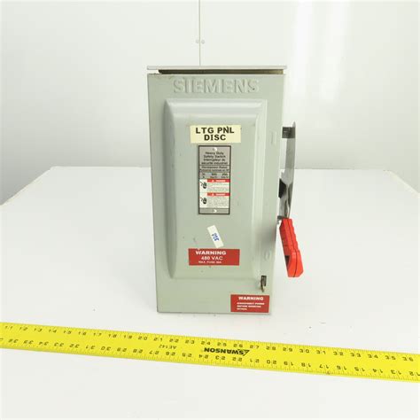 Siemens Hfc361r 30a 600v 3 Phase Fusible Heavy Duty Safety Disconnect