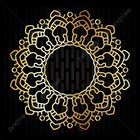 Golden Light Effect Vector Design Images Mandala Design Circle Pattern