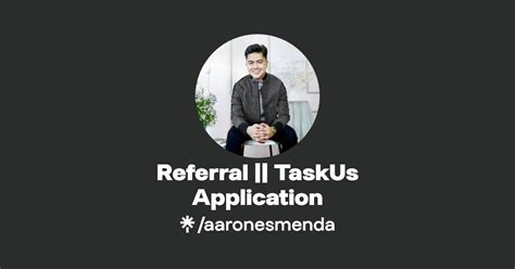 Referral Taskus Application Instagram Facebook Tiktok Linktree