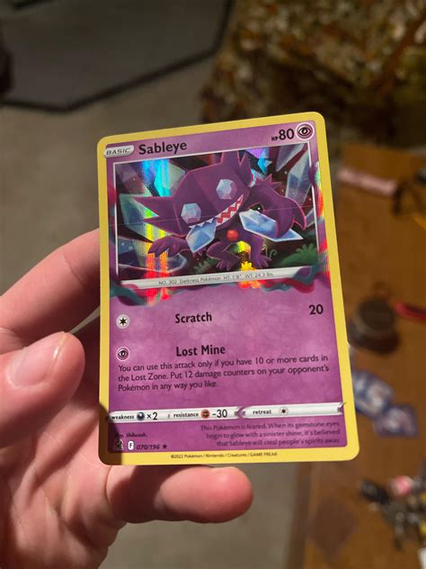 Lost Origin Sableye With A Print Line Through The Holo Rpokemonmisprints