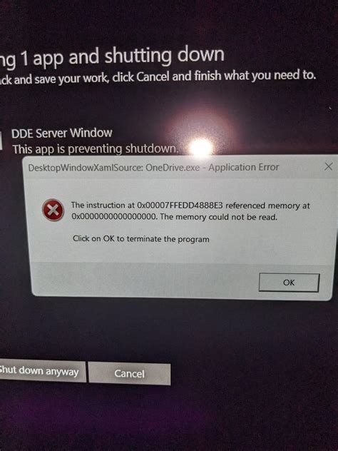 Error When Shutting Down Pc Rpchelp