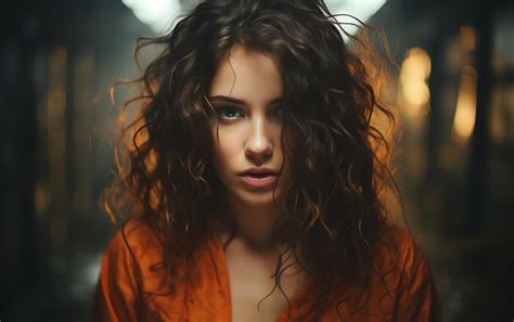 Premium Ai Image Criminal Woman Behind Prison Bars Looking At Camera Offender Girl Criminal