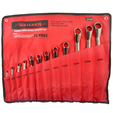 12pc 35° Offset Degree Spanner Set 6 32mm Double Ended Metric Ring S Ab Tools Online