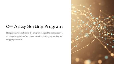 Presentation On C Array Sorting Programpdf