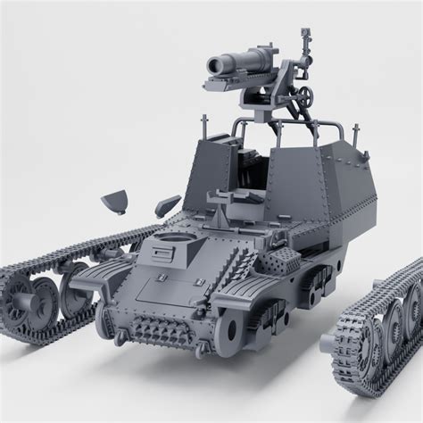 3d Printable Sig 33 Auf Panzer 38t Ausfk Grille 3 Tankmen Germany