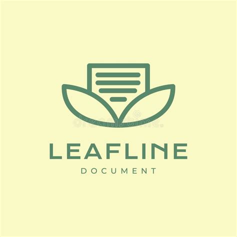 Nature Leaves Document Paper Lines Style Clean Simple Minimal Logo