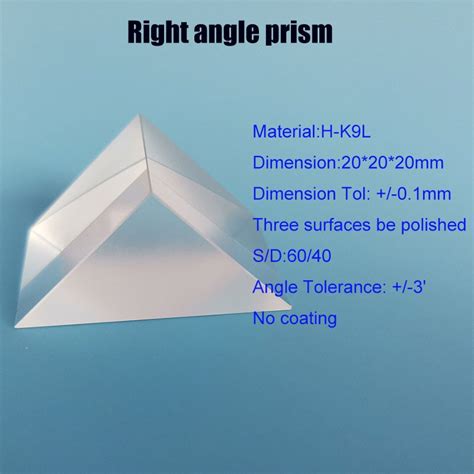 Optical Glass Prism 202020mm Right Angle Triangu Vicedeal