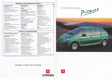 1999 Italian Citroën Xsara Picasso Brochure