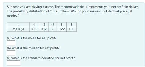 Solved Suppose You Are Playing A Game The Random Variable Chegg