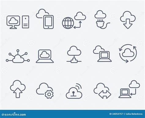 Cloud Computing Logo Design Concepts And Ideas Vector Illustration