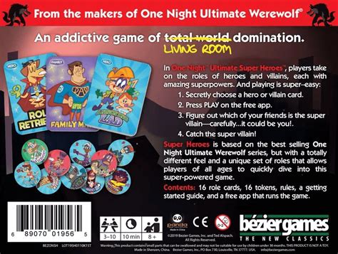 One Night Ultimate Super Heroes Gaming Library