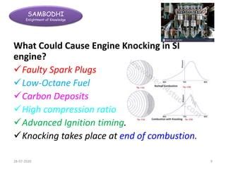 Knocking in si & ci engine | PPT