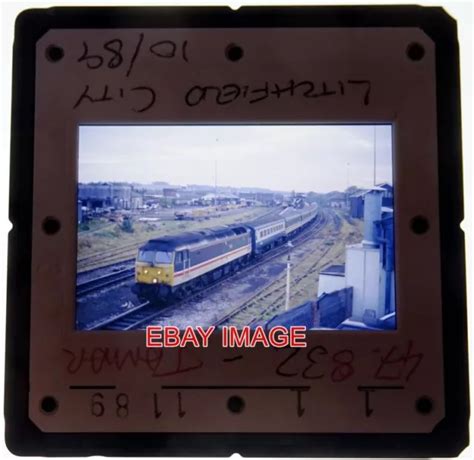 Original 35mm Slide Class 47 Loco No 47832 At Litchfield City Station