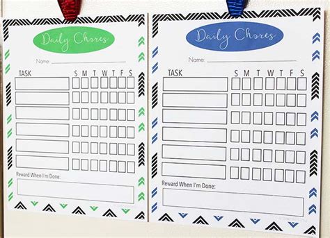 Household Chore Chart Template