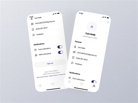 Profile Mobile App Ui Behance