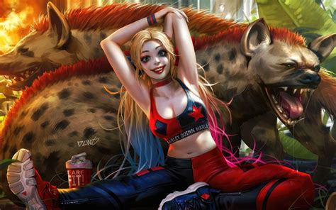 1440x900 Harley Quinn With Hyenas 5k Wallpaper1440x900 Resolution Hd