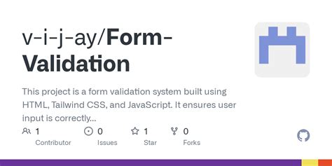 Github V I J Ayform Validation This Project Is A Form Validation