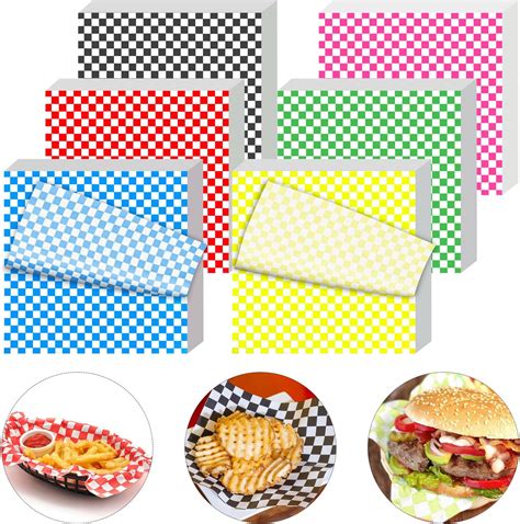 115pcs Deli Paper Sheets 12x12 Sandwich Wrapping Paper Checkered Wax Paper