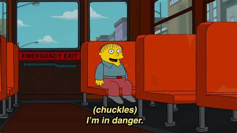 Chuckles Im In Danger Ralph Wiggum On Bus The Simpsons Ai Memes Template