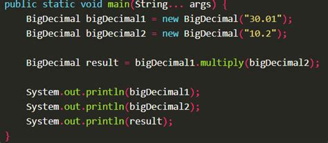 Multiply Two Bigdecimal Values