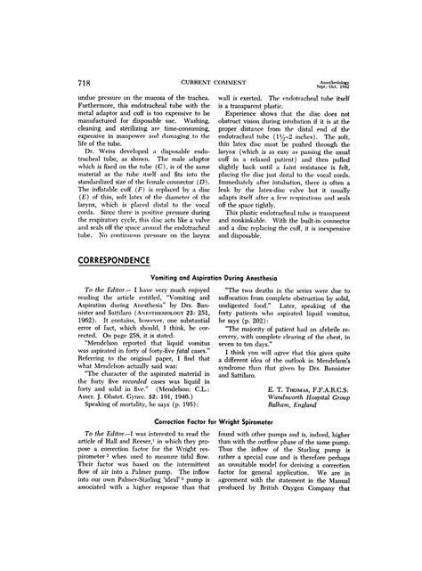 Correction Factor For Wright Spirometer Anesthesiology American