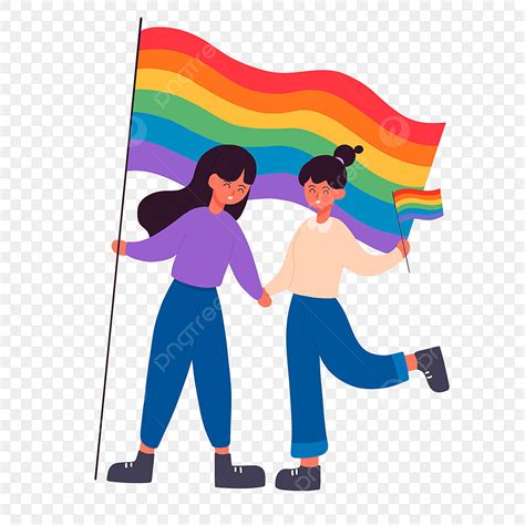 手に手、素敵なlgbtのプライド、レインボーの旗イラスト画像とpsdフリー素材透過の無料ダウンロード Pngtree