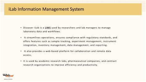 Ppt Discover Ilab Our Lab Information Management System Powerpoint