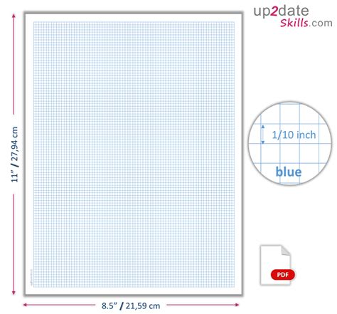 Printable Graph Paper 1 10 Inch Grid Us Letter 🛒 Up2dateskills