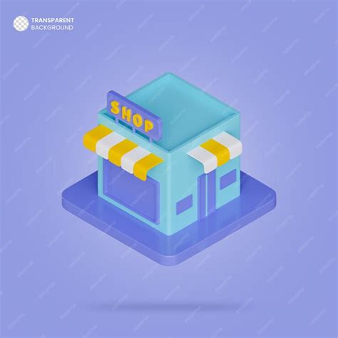 온라인 상점 아이소메트릭 3d 렌더링 아이콘 무료 Psd 파일