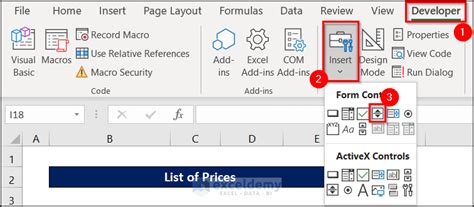 how to use form controls in excel detailed analysis