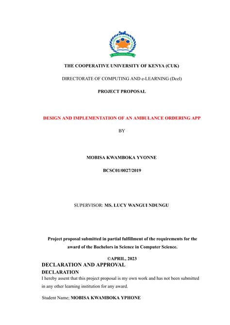 Pdf Project Proposal Design And Implementation Of An Ambulance