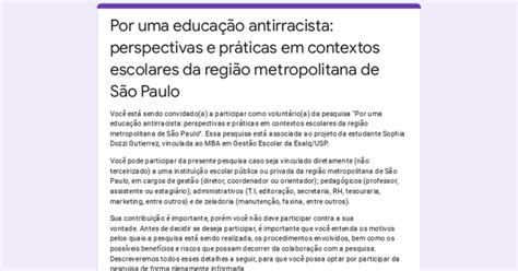 Sophia Dozzi Gutierrez No Linkedin Por Uma Educação Antirracista