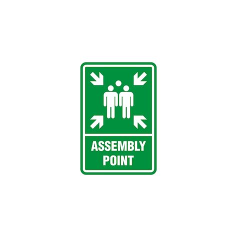 Premium Vector Fire Assembly Point Sign Vector Template