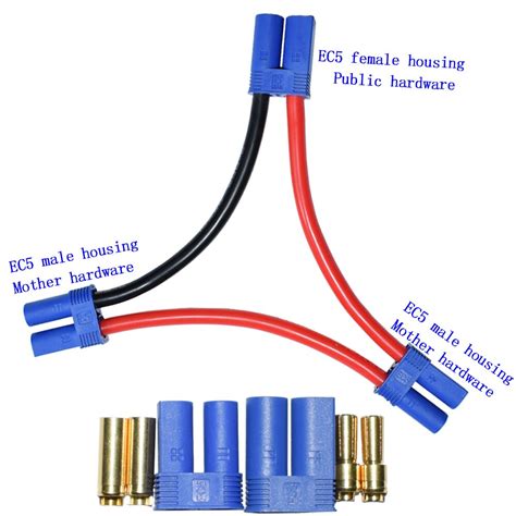 1pc Ec5 Series Connector With 10awg Wire Series Ba Grandado