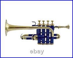 Bb Low Pitch Brass Musical Instrument 4 Valve Piccolo Brass Made With