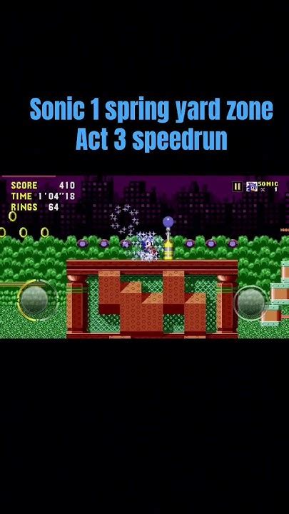 Sonic 1 Spring Yard Zone Act 3 Speedrun Youtube