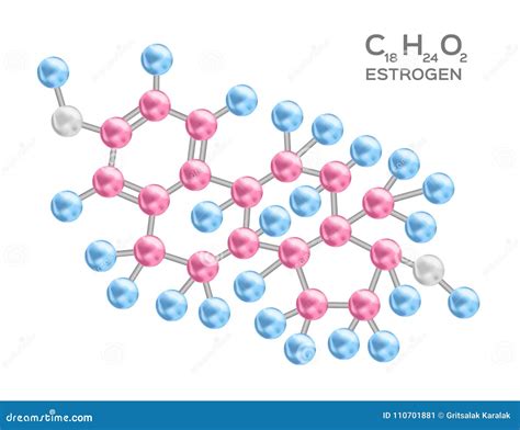 Estrogen Structure Stock Vector Illustration Of Estradiol 110701881