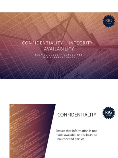 Confidentiality Integrity Availability Pdf